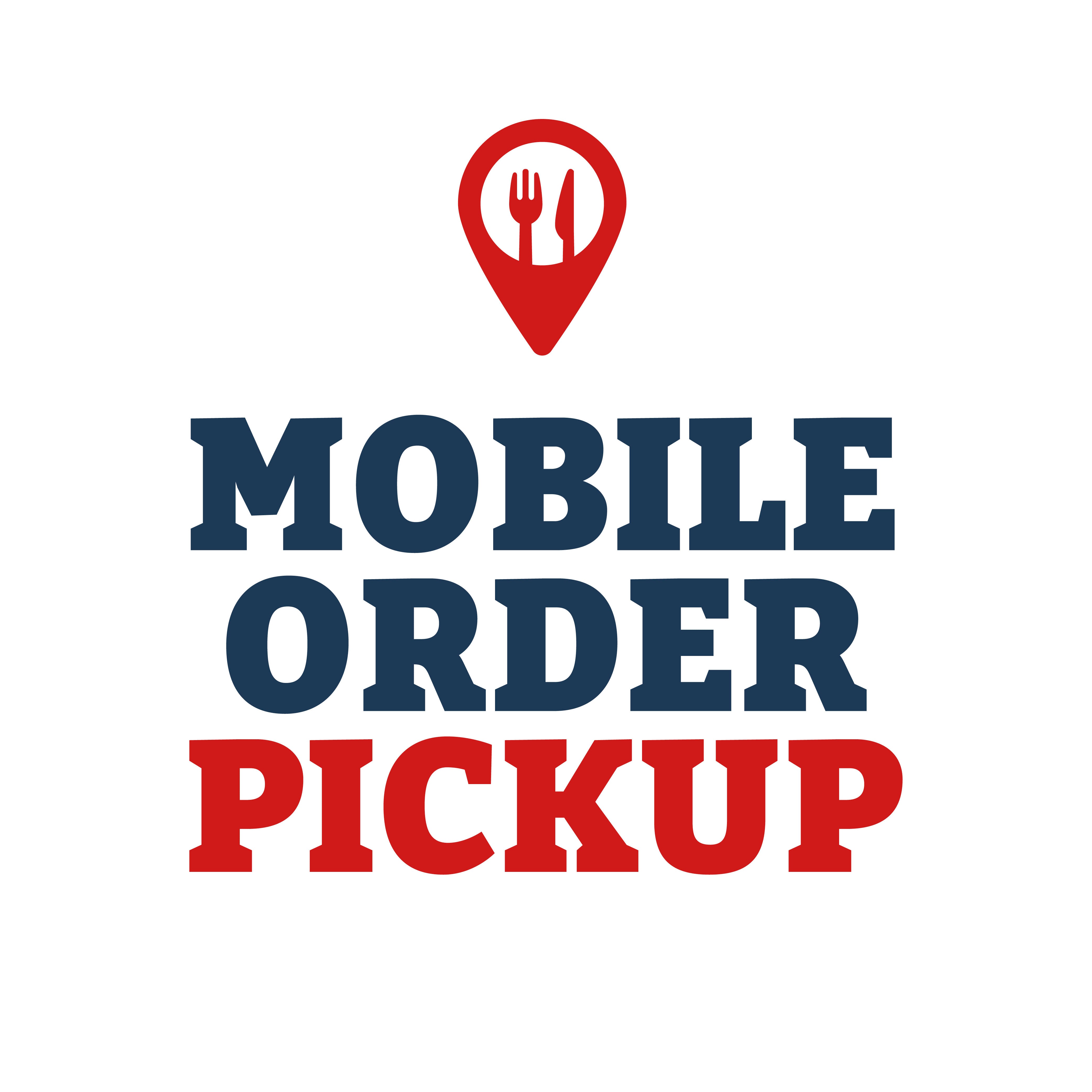 Mobile Order Pickup - Red Navy & Yellow – OperationalSignage.com