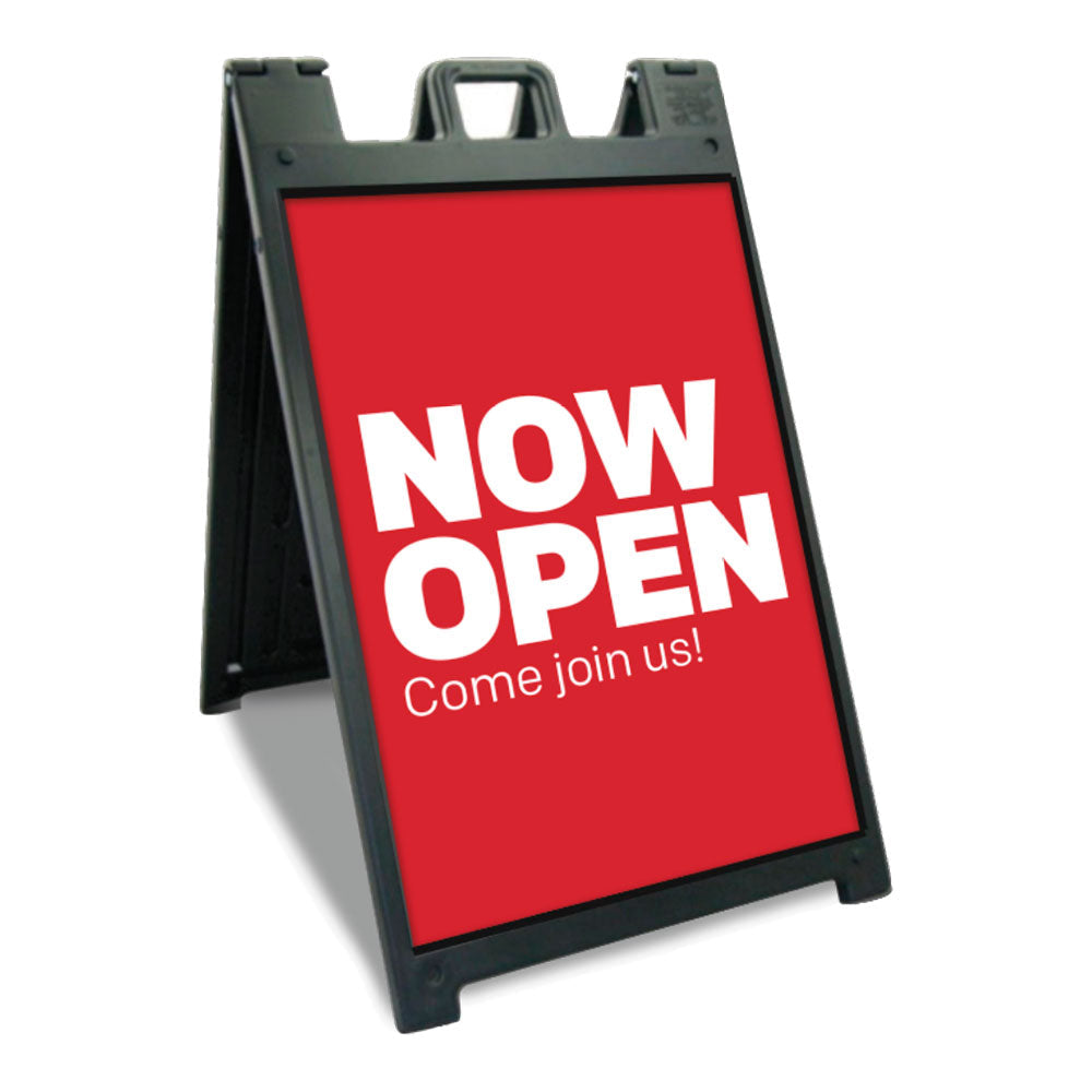 Now Open Mini Billboard Lawn Signs Decals – OperationalSignage.com