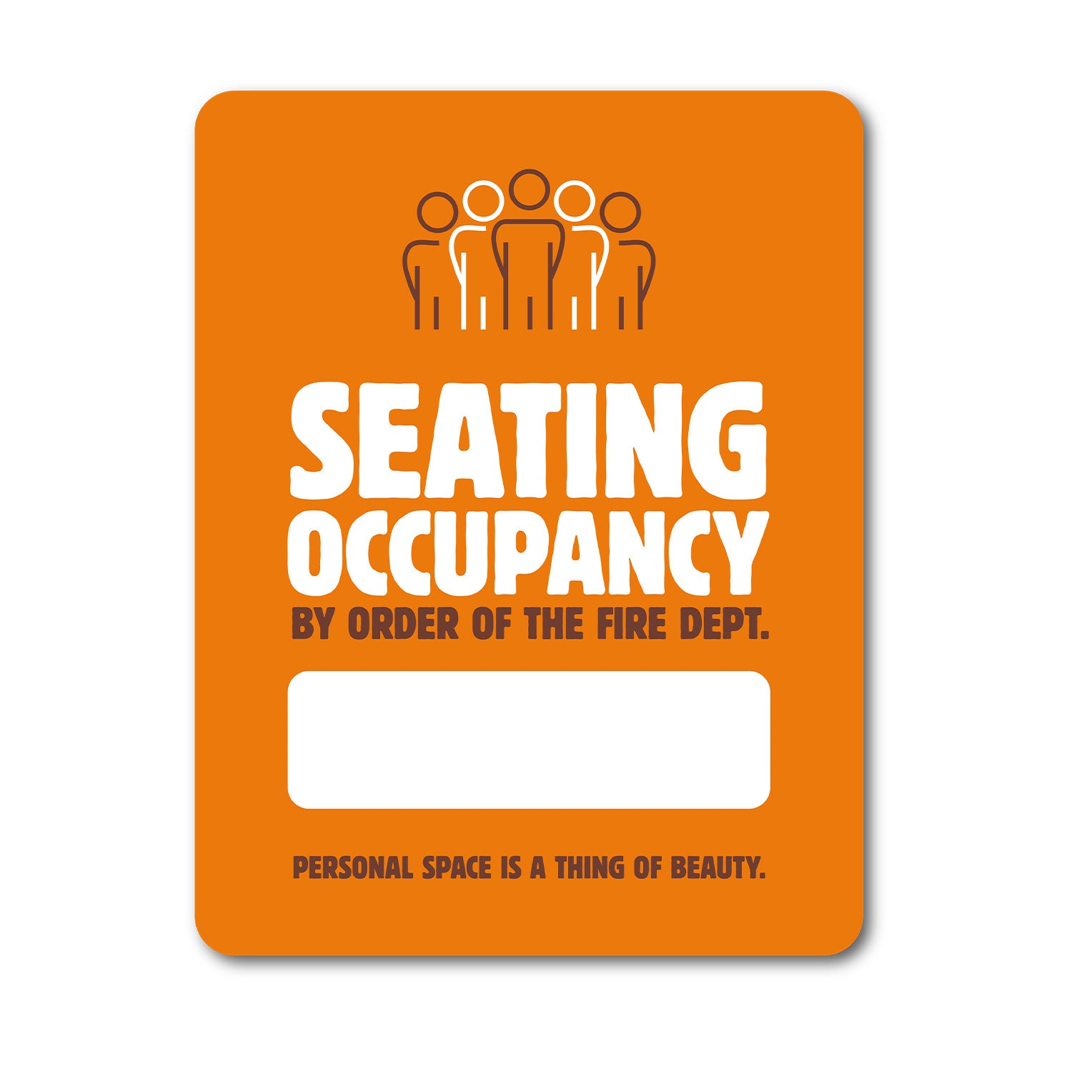 Seating Occupancy - Dry Erase Decal or Sign - 8.5 in. x 11 in ...