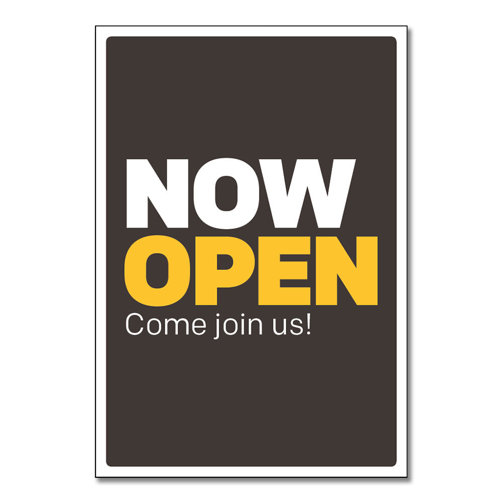 Now Open - Poster - 29 In. X 42 In. - OperationalSignage.com