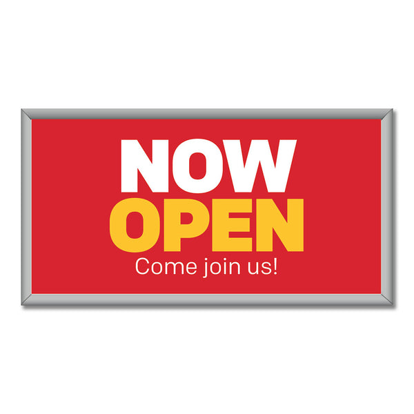 Now Open - Mini Billboard Insert - 8 Ft. X 4 Ft. - OperationalSignage.com