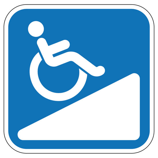 Handicap Ramp Logo - Sign 10 In. X 10 In. – OperationalSignage.com