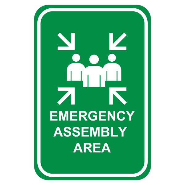 Emergency Assembly Area - Sign - 12 In. X 18 In. – OperationalSignage.com